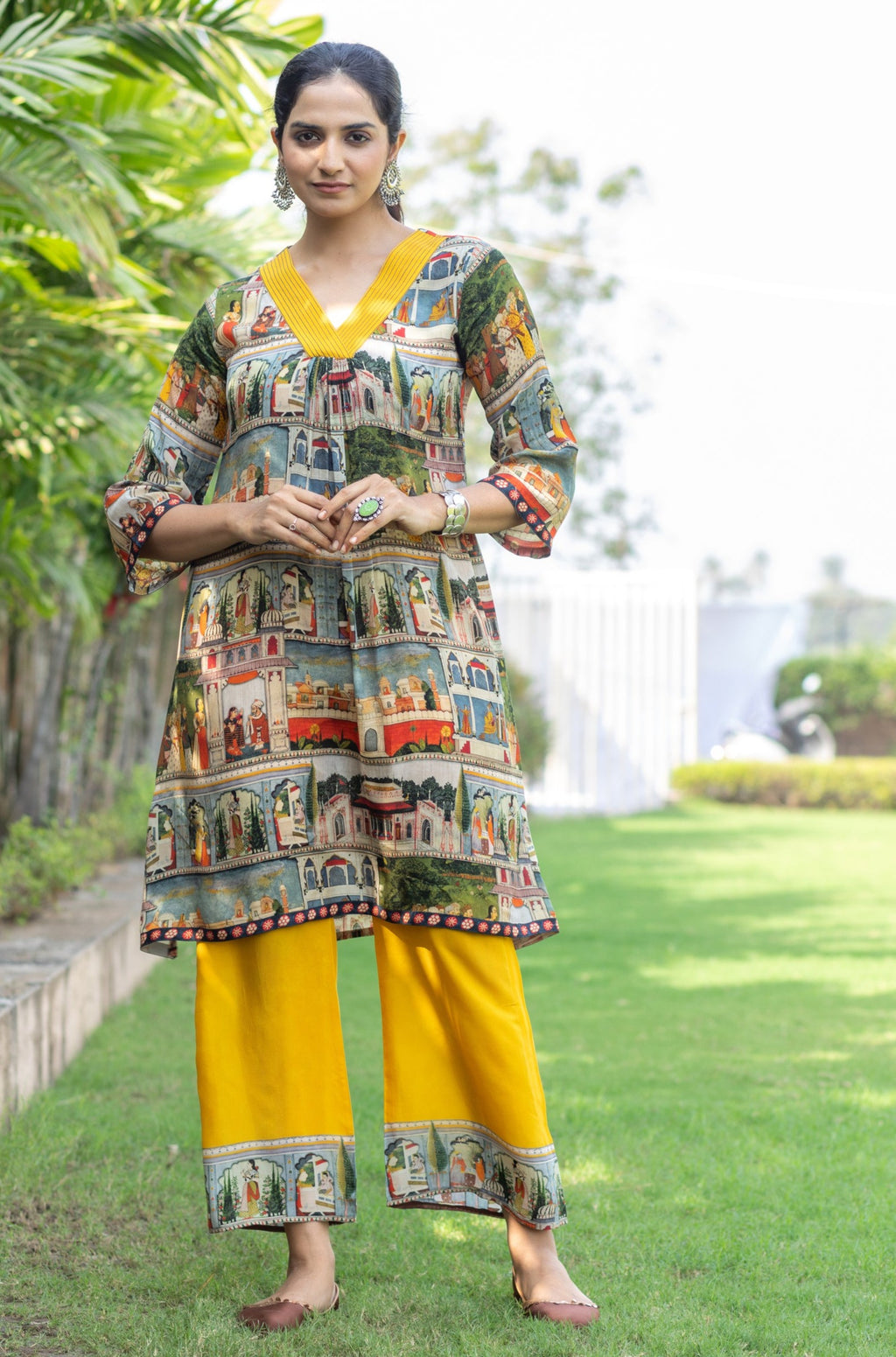 Yellow Glow Crepe Coord Set – Ekana Label